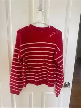a new day | Sweaters | Red And White Sweater | Poshmark